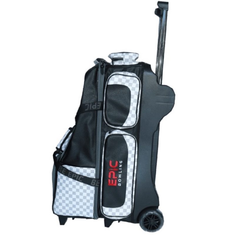 Epic 4 Ball Inline Superior Deluxe White Black Plaid Bowling Bag - Epic ...