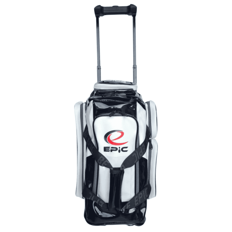 Epic Legacy 2 Ball Double Roller Black Enamel Bowling Bag - Epic ...