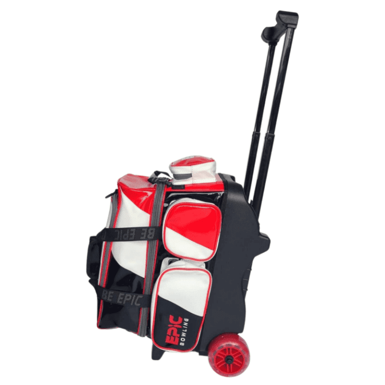 Epic Legacy 2 Ball Double Roller Fire Red Enamel Bowling Bag - Epic ...